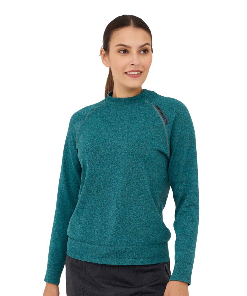 Bluza dresowa damska z wełną merino OUTDOOR MERINO - Brubeck